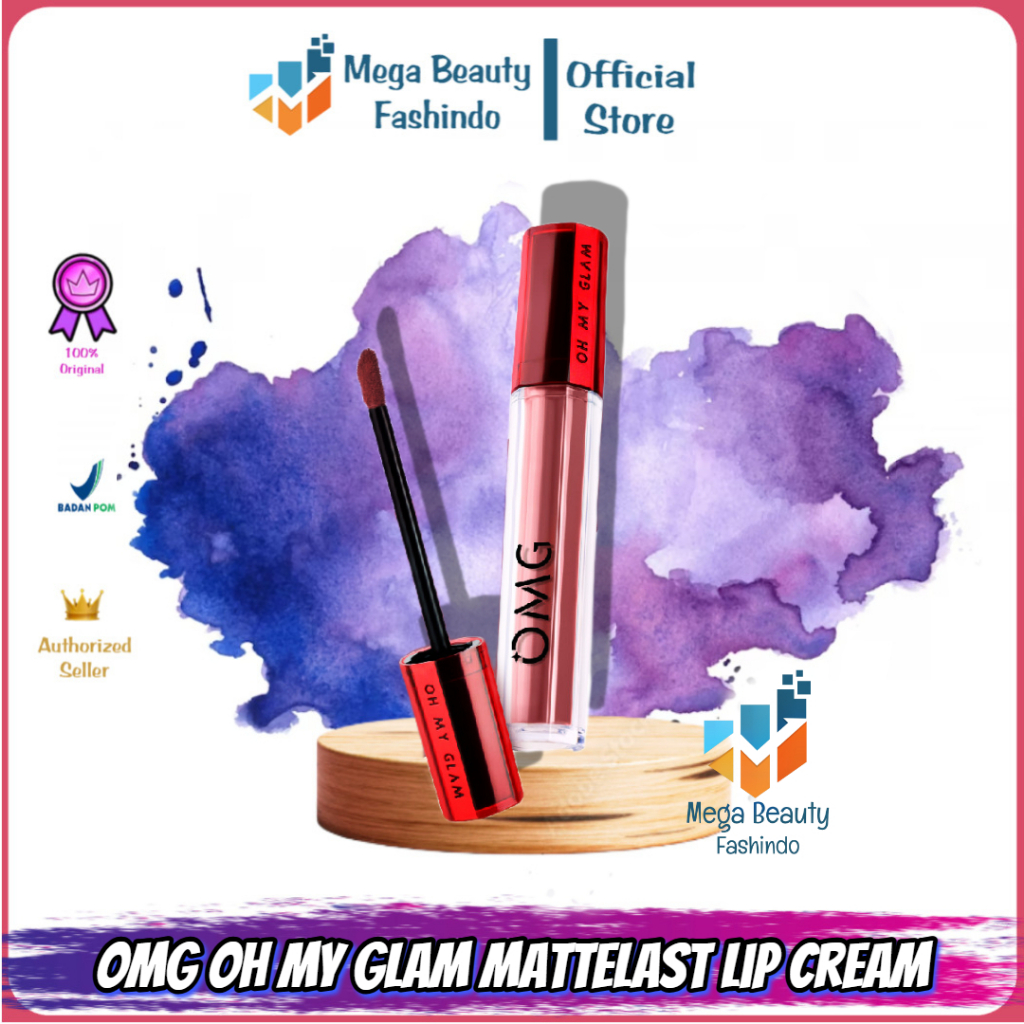 Jual OMG OH MY GLAM Mattelast Lip Cream 2.9g - Lip Cream Matte Dengan Warna Intense, Tahan Lama ...