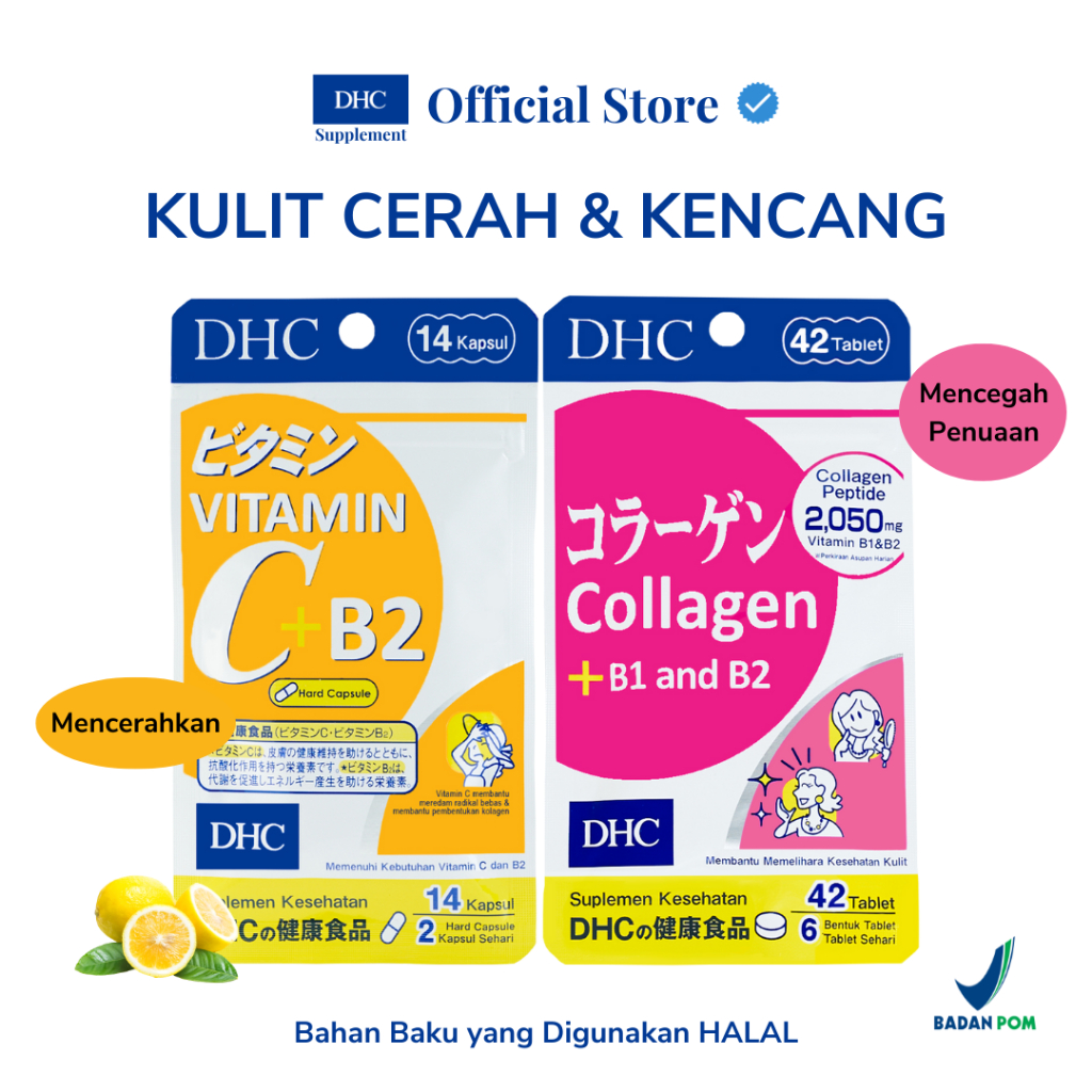 Jual Paket Bundling DHC Vitamin C + B2 dan DHC Collagen + B1 and B2 | Shopee Indonesia