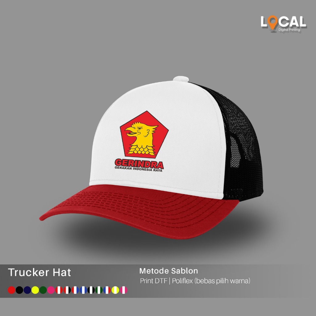Jual CUSTOM TOPI TRUCKER CAP EDISI PARTAI PEMILU 2024 - LOCAL PRINT ...