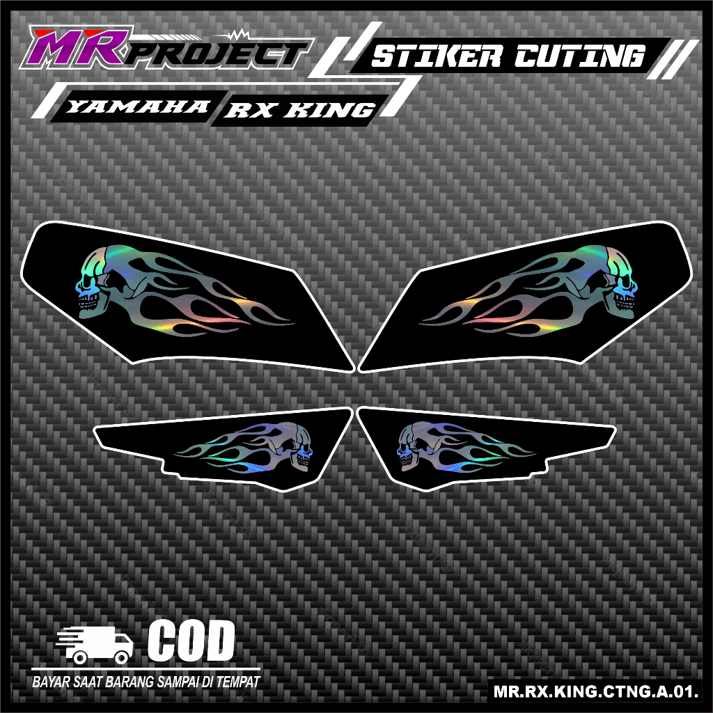 Jual Striping Cuting Rx king ,Sticker Stiker Rx king motif tengkorak ...