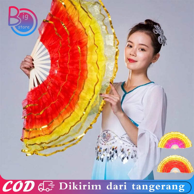 Jual 1pair Kipas Menari Tari Merah Kipas Nari Besar Kipas Penari Kipas ...