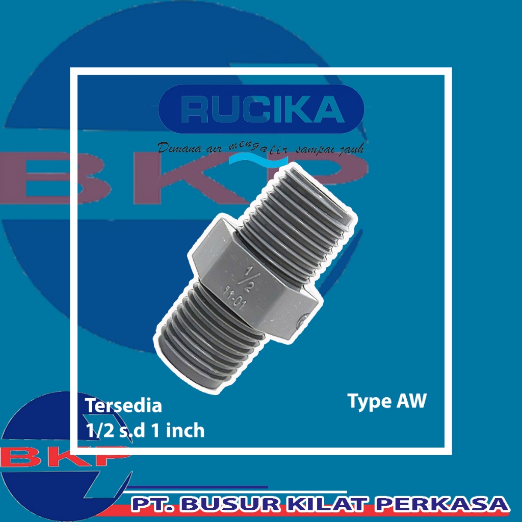 Jual Double Nepel 3/4 Inch (Aw) Nipple Pvc Rucika / Sambungan Pipa | Shopee Indonesia