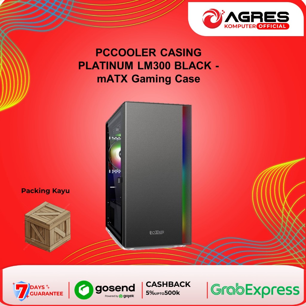 Jual PCCOOLER CASING PLATINUM LM300 BLACK - mATX Gaming Case | Shopee ...