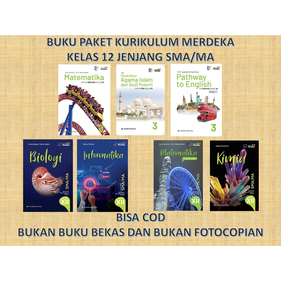Jual ERLANGGA-BUKU TEKS KURIKULUM MERDEKA KELAS 12 SMA/MA | Shopee Indonesia