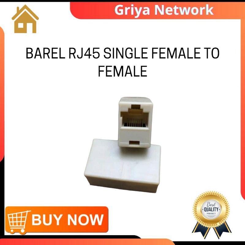 Jual BAREL RJ45 SINGLE FEMALE TO FEMALE UTP LAN | Shopee Indonesia