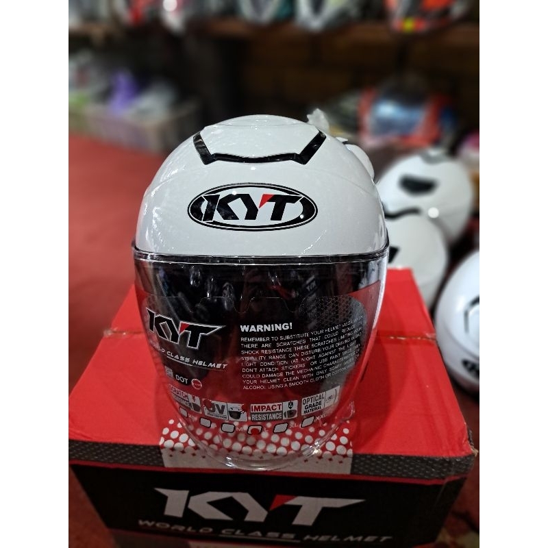 Jual KYT Kyoto Putih Glossy | Shopee Indonesia