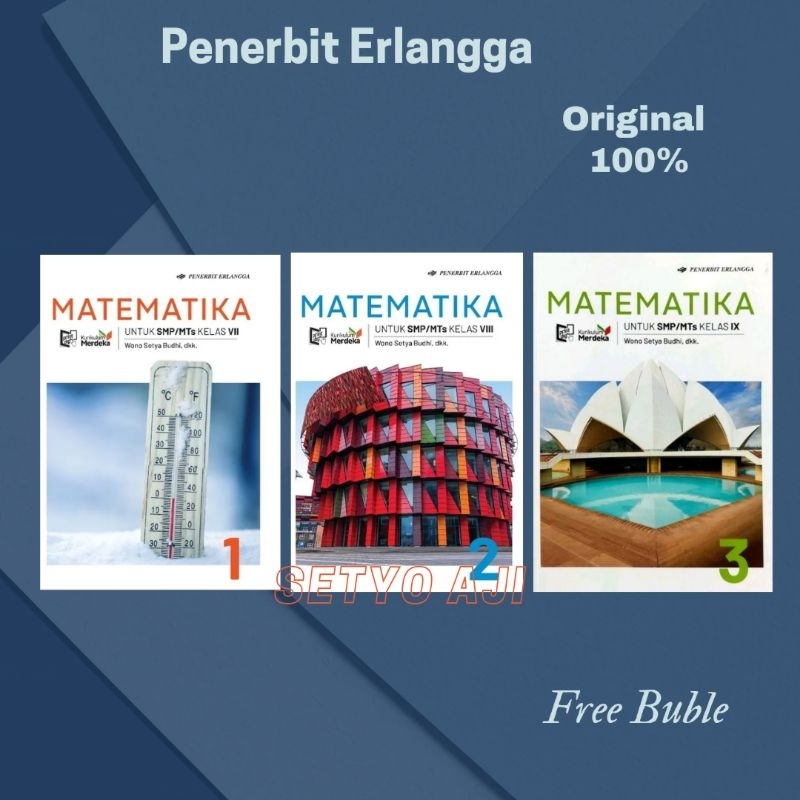 Jual Terbaru !! Matematika SMP/MTs Kelas 7 Revisi, 8, 9 Kurikulum Merdeka Penerbit Erlangga ...