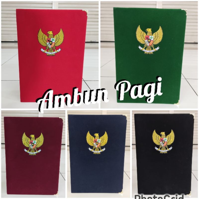 Jual best seller custom warna map sekolah map bludru upacara bendera logo Garuda | Shopee Indonesia