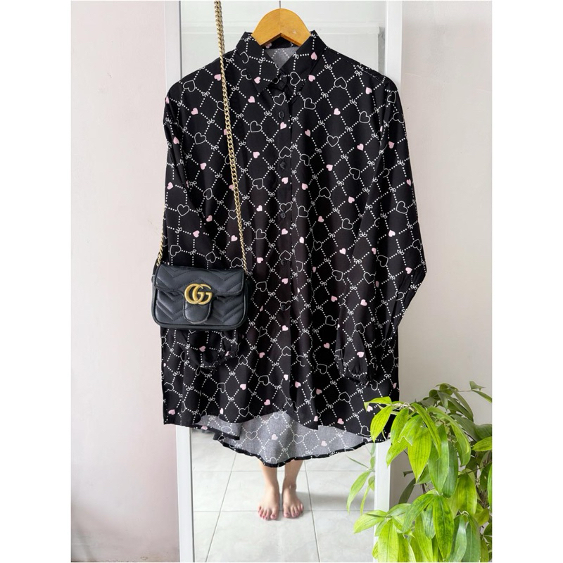 Jual OVERSIZE BLOUSE MOTIF - ATASAN RAYON FULL KANCING JUMBO / KEMEJA ...