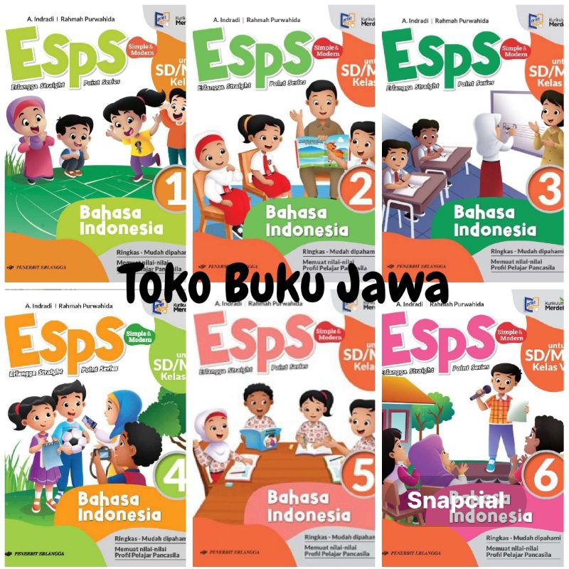 Jual OBRAL Buku SD ESPS Bahasa Indonesia Kelas 1 2 3 4 5 6 SD / MI Kurikulum Merdeka Erlangga ...