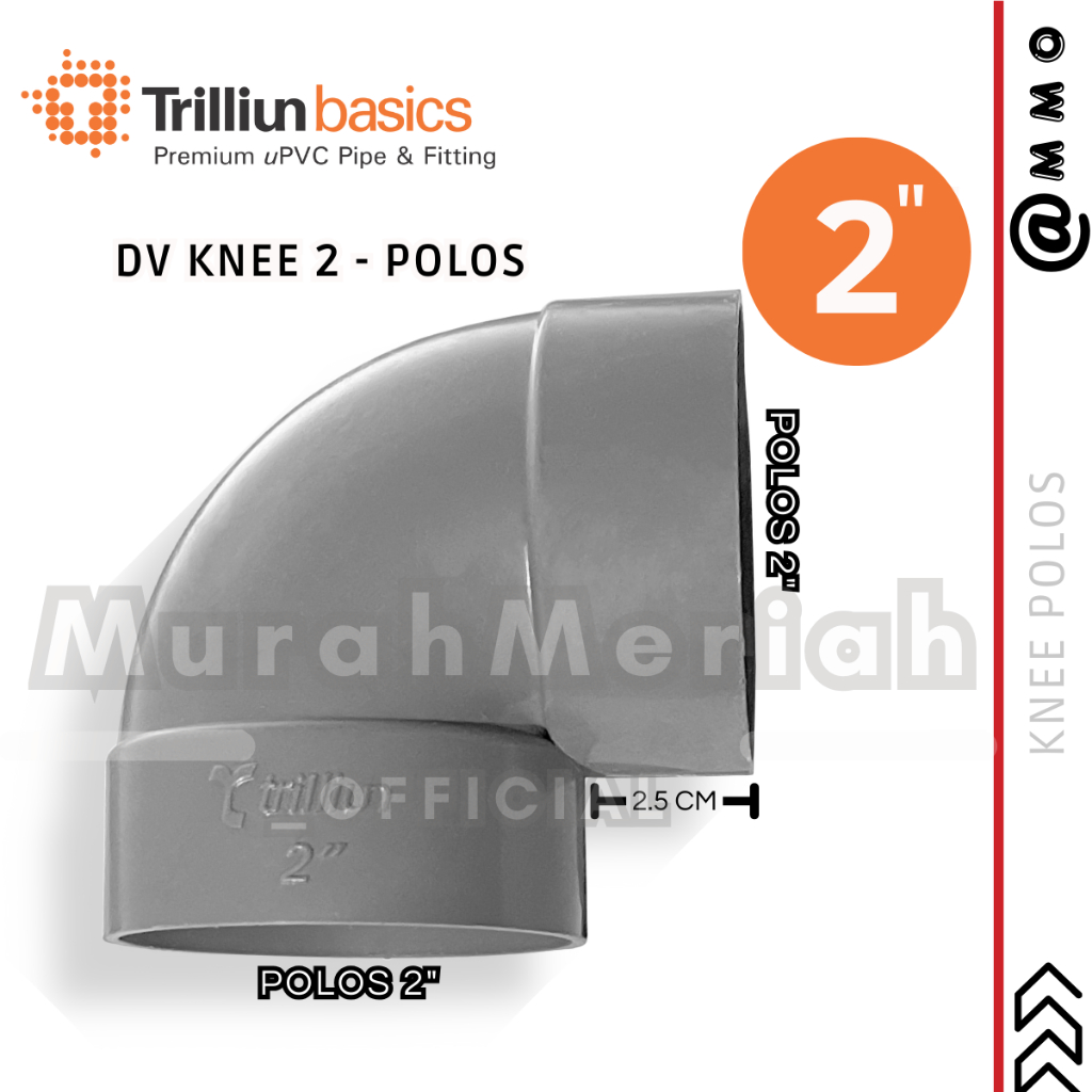 Jual ELBOW DV 2 INCH TRILLIUN KNEE 2 DIM POLOS KNEE 2 INCH FITTING PIPA ...