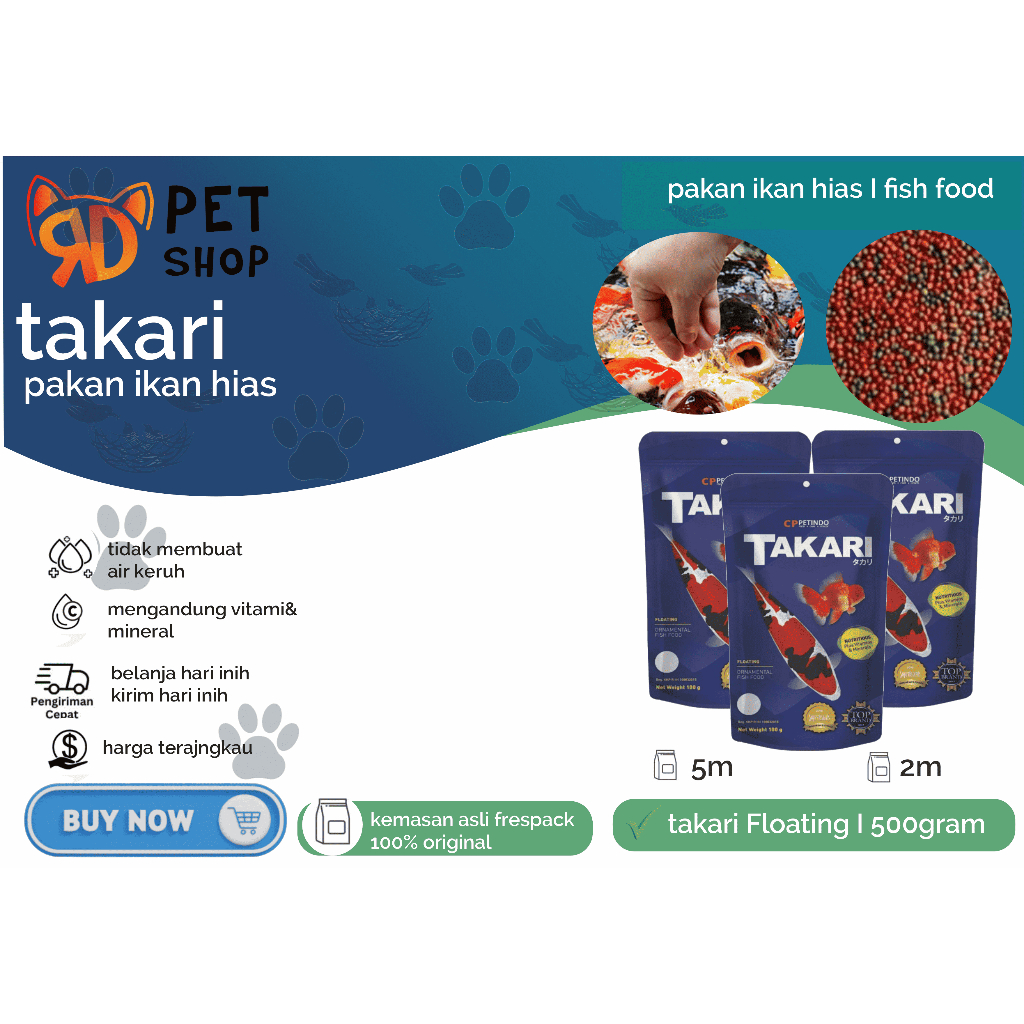 Jual Takari Fish Food 500gr makanan ikan hias fish food | Shopee Indonesia