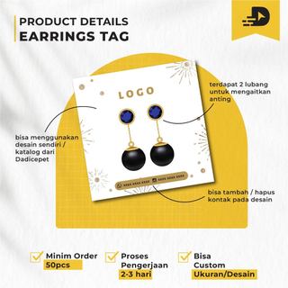 Jual Tempat Aksesoris Anting Kartu Tag Display Anting / Alas Anting / Kertas Display Anting ...