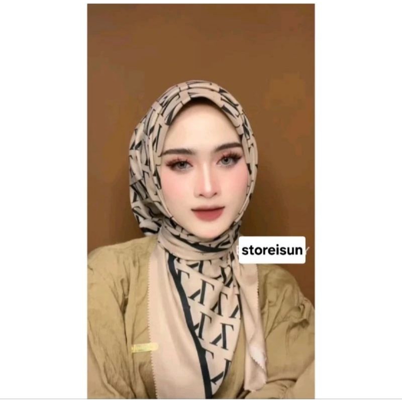 Jual Monogram Pattern Scraf LY Jilbab Voal Branded VH Premium Kerudung ...