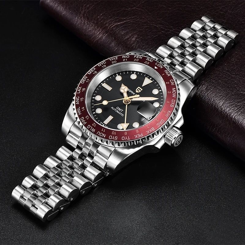 Jual PAGANI DESIGN GMT NH34 WORLD TIMER LIMITED EDITION RED DIAL SAFIR ...