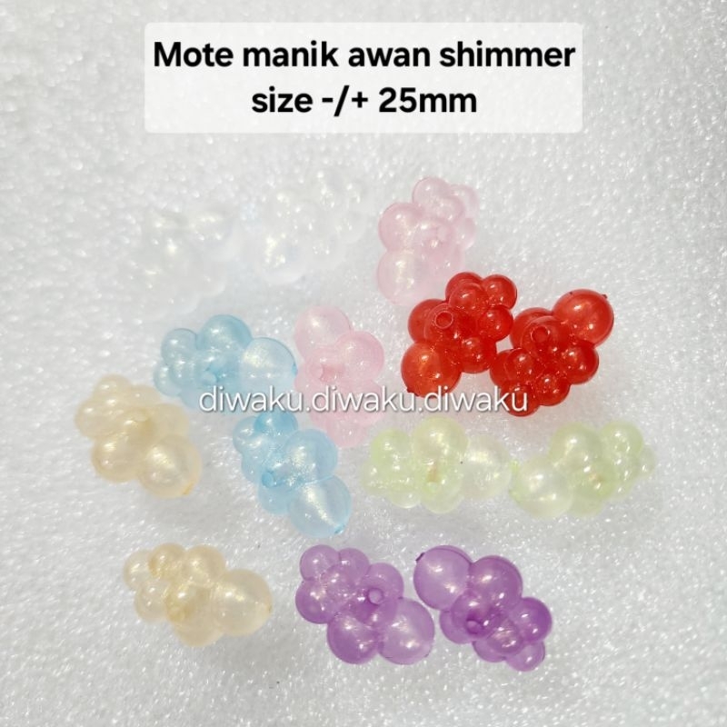 Jual 1 biji mote manik awan shimmer, semi glitter | Shopee Indonesia