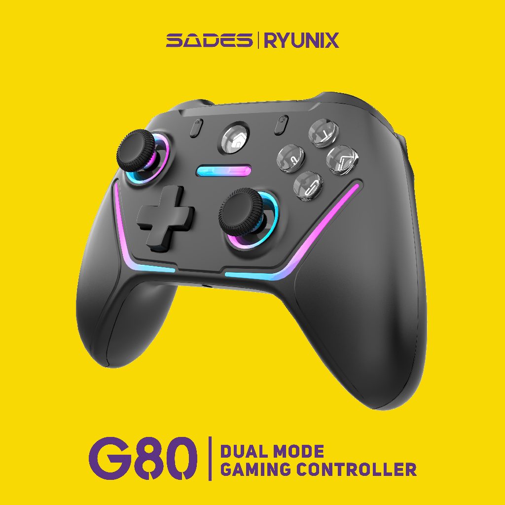 Jual Sades Ryunix G80 Gamepad Hall Effect Dual Mode Gaming Controller | Shopee Indonesia