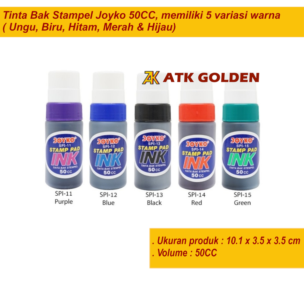 Jual Tinta Bak Stempel/Stamp Pad Ink Joyko 50CC | Shopee Indonesia