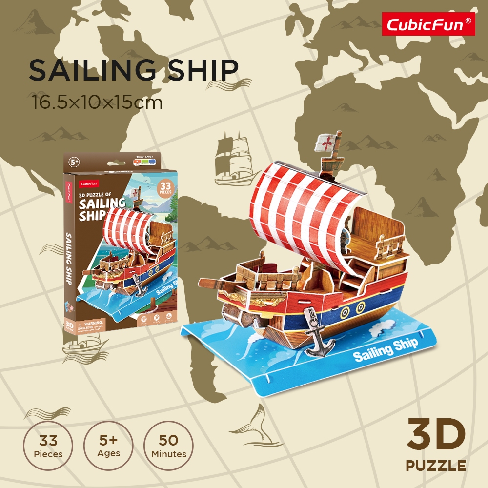Jual CUBICFUN Sailing Ship W - 3D Puzzle | Shopee Indonesia