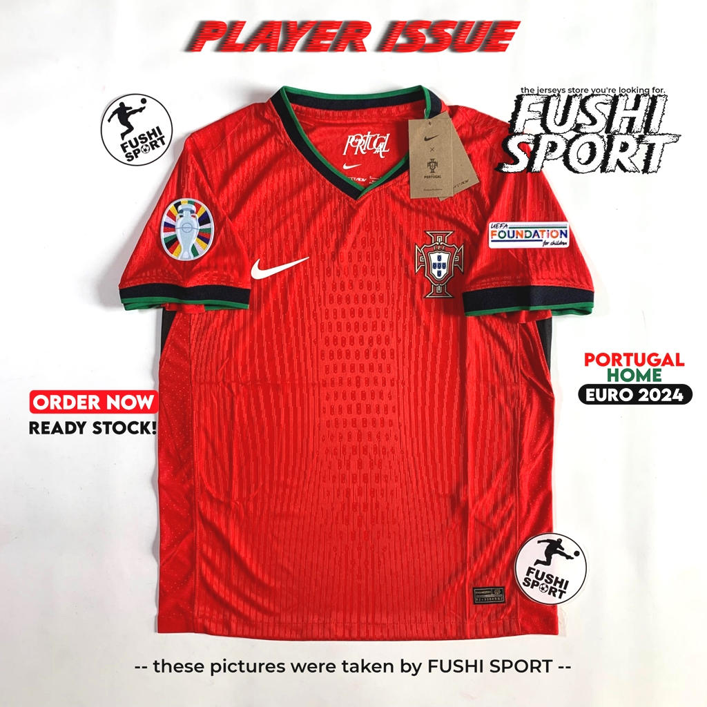 Jual Player Issue Jersey Baju Bola Portugal Home Eu 2024 New Drifit