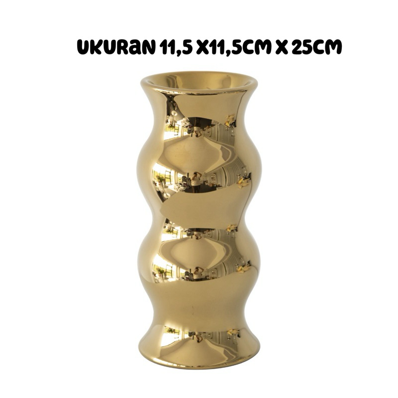 Jual Vas Bunga Gold luxury / Pot Bunga / Dekorasi Ruangan/ vas bunga ...