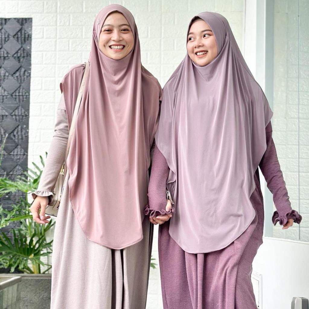 Jual French Khimar Sena Jersey by Yoora Sarah | Shopee Indonesia