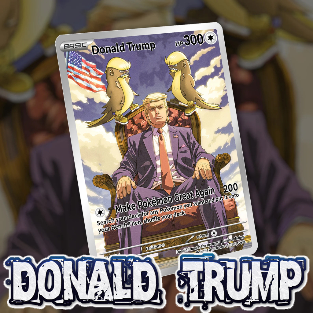 Jual KARTU POKEMON TCG HOLOGRAM ENGLISH VERSION FULL ART - DONALD TRUMP ...