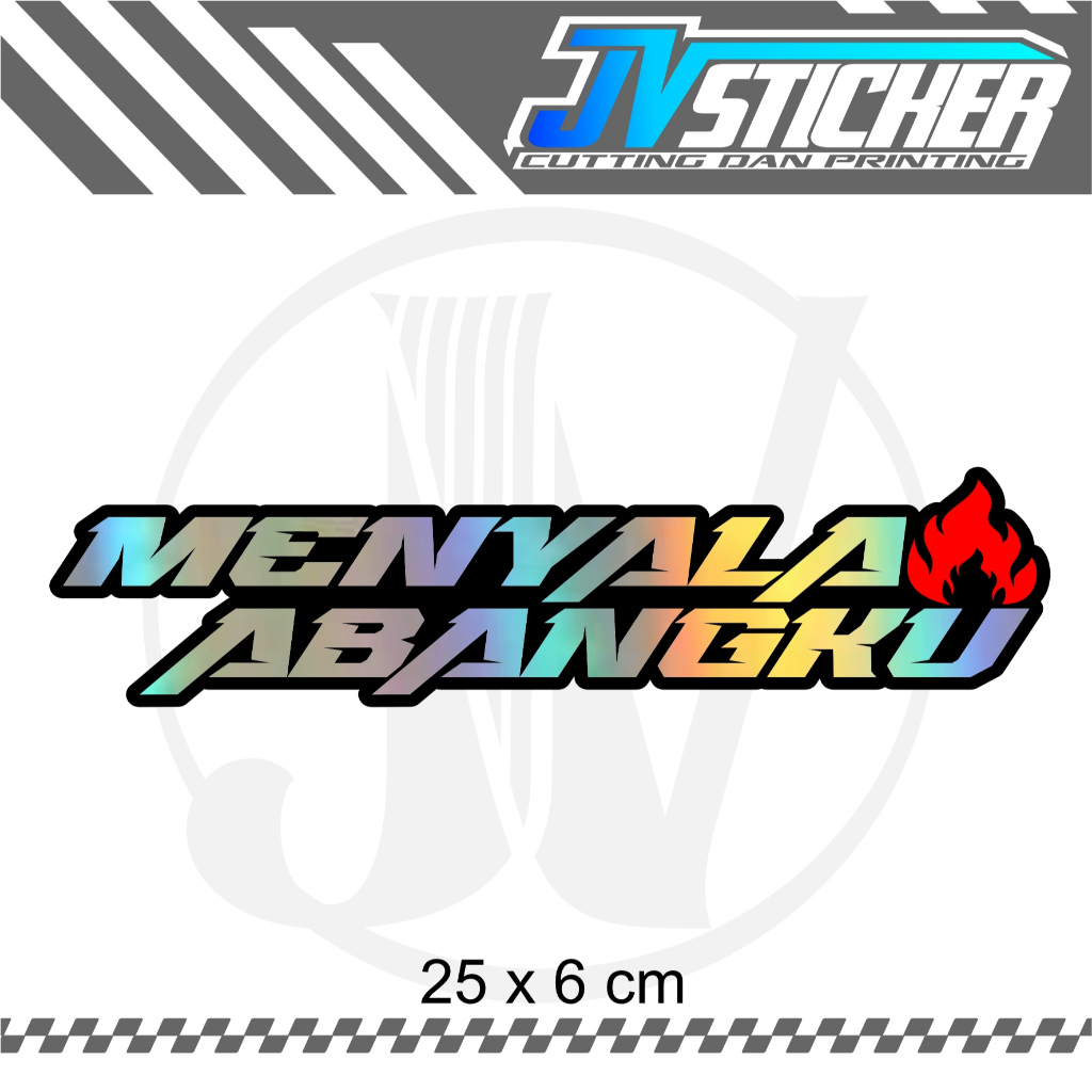 Jual STIKER MENYALA ABANGKU 25 CM CUTTING STICKER MOTOR MURAH | Shopee ...