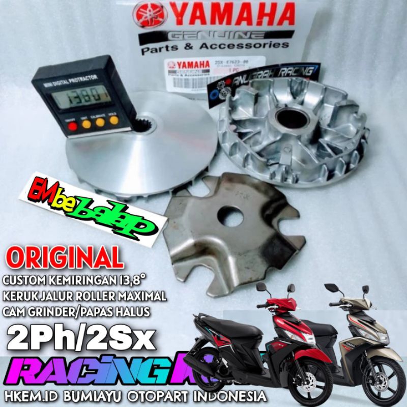 Jual Upgrade Pulley Set Custom Mio M3 2SX Rumah Roller Racing BRT Mio Z ...