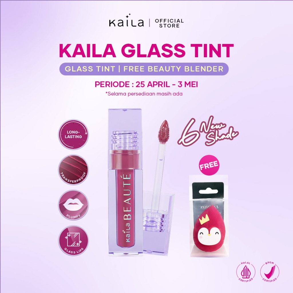 Jual Kaila Beaute Glass Tint - Lip Tint Infused Skincare Transferproof & Tahan Lama dengan ...