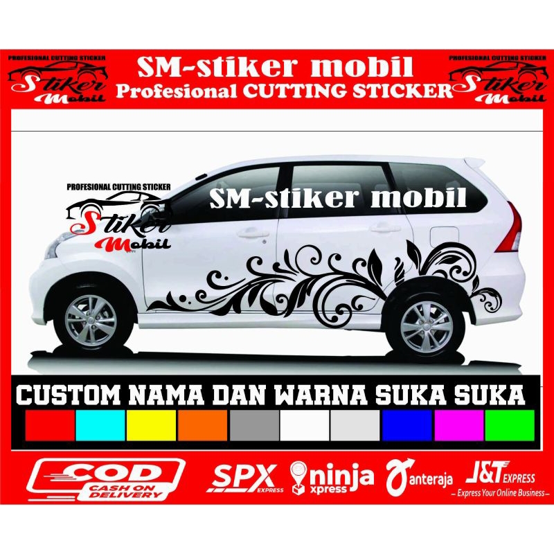 Jual stiker mobil avanza xenia calya sigra terios toyota rush stiker ...