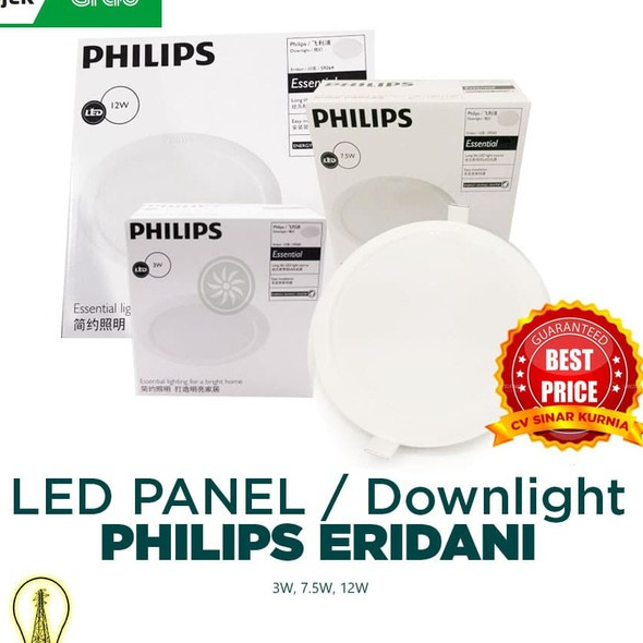 Jual LAMPU DOWNLIGHT LED PHILIPS ERIDANI 3W 7,5W 12W 14W | Shopee Indonesia