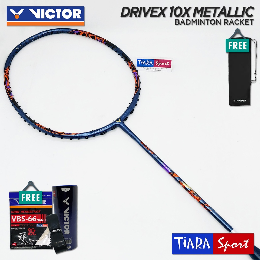Jual Raket VICTOR Drive X 10 Metallic - Gray - 3U 4U Badminton Racket ...