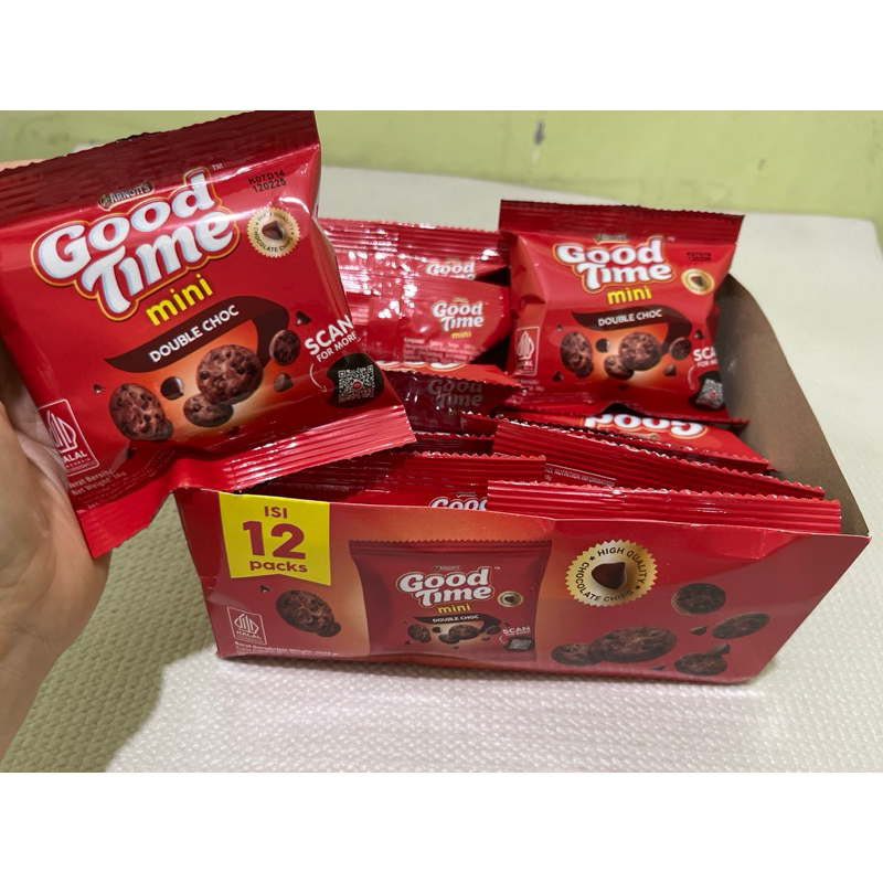 Jual Mini Good Time Mini Double Choc Perpak 18gr x 12 Pcs | Shopee ...