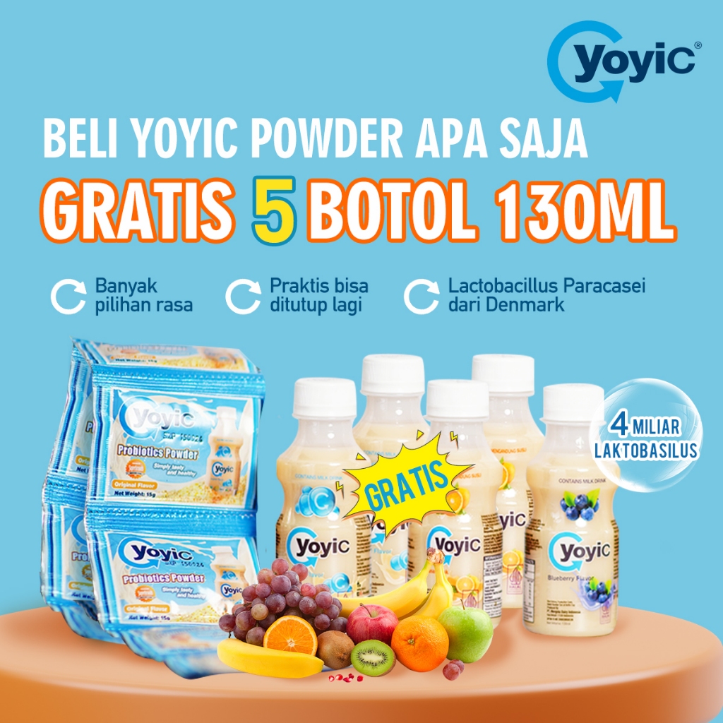 Jual CECE Exclusive Gratis 5 botol 130ML YoyiC！10 Sachet 15gr YoyiC Probiotics Powder Drink ...