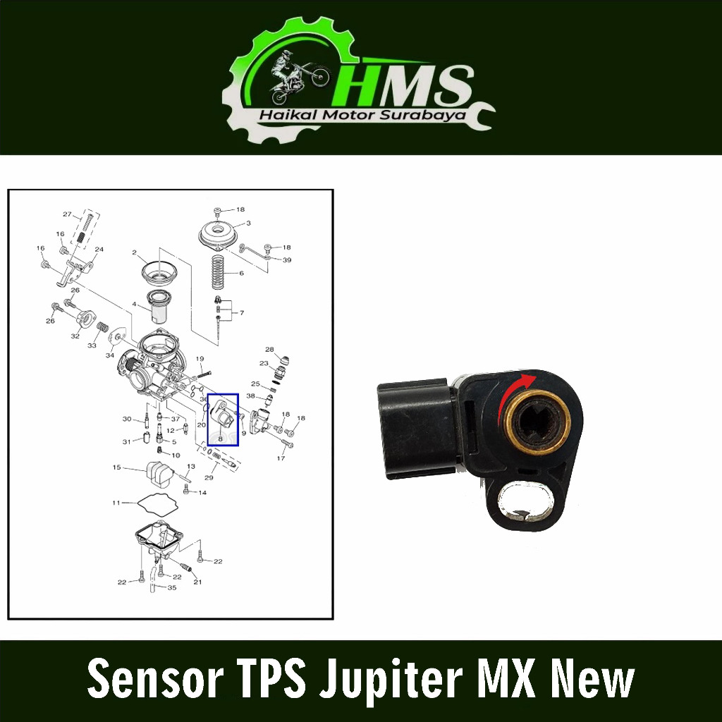 Jual Sensor TPS Jupiter MX New - Indikator TVS Setelan Angin Throttle ...