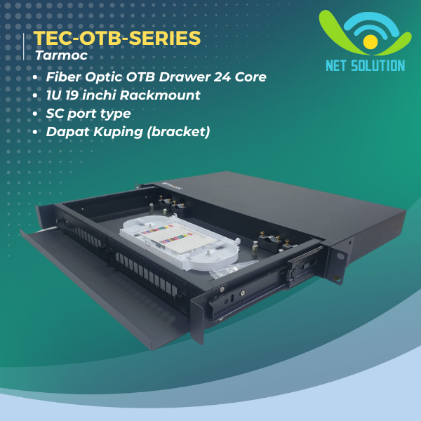 Jual Tarmoc Fiber Optic OTB 24 Core SC | 1U Drawer ODF OTB 24 Core ...