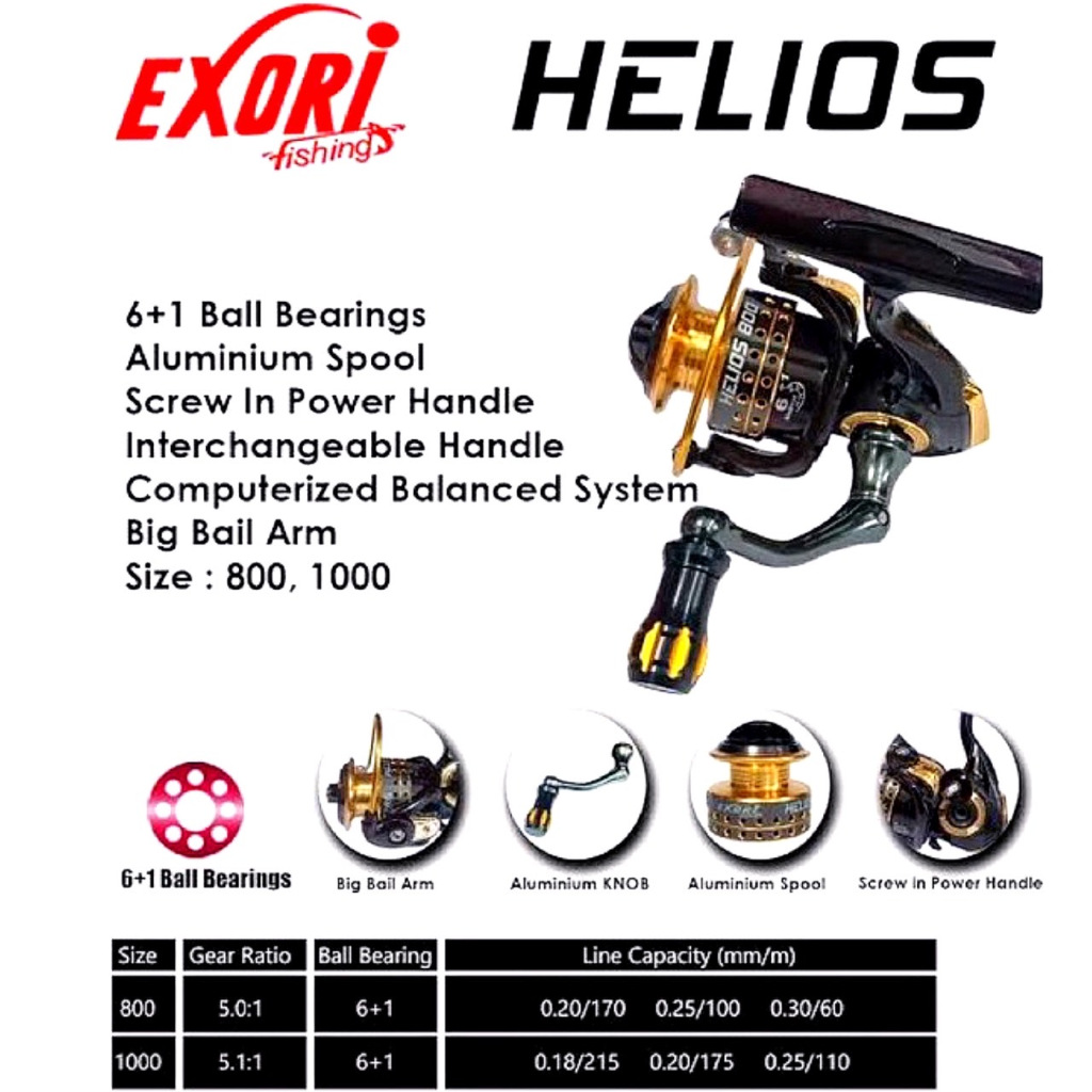 Jual REEL PANCING EXORI HELIOS 800/1000 PH (ORIGINAL) | Shopee Indonesia