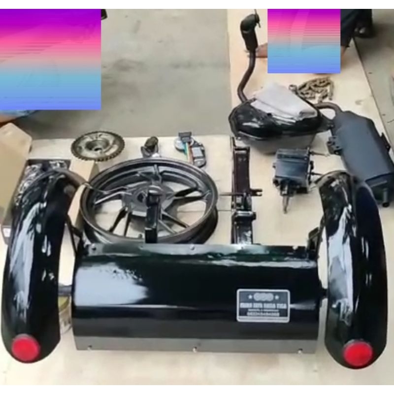 Jual Jasa Rakitan Modifikasi Motor Roda Tiga Penggerak 2 Roda Gardan ...