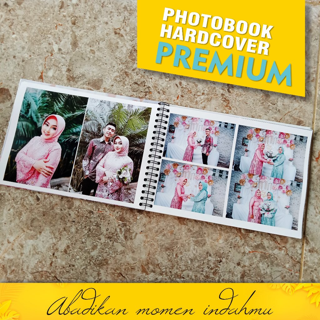 Jual PHOTOBOOK HARD COVER PREMIUM ukuran 21x15 cetak foto album grid ...