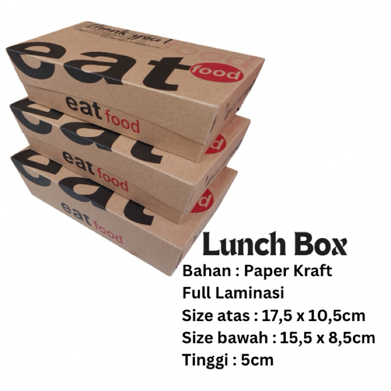 Jual Lunch Box M FULL LAMINASI Kardus Makanan Motif Display Box/Gift ...
