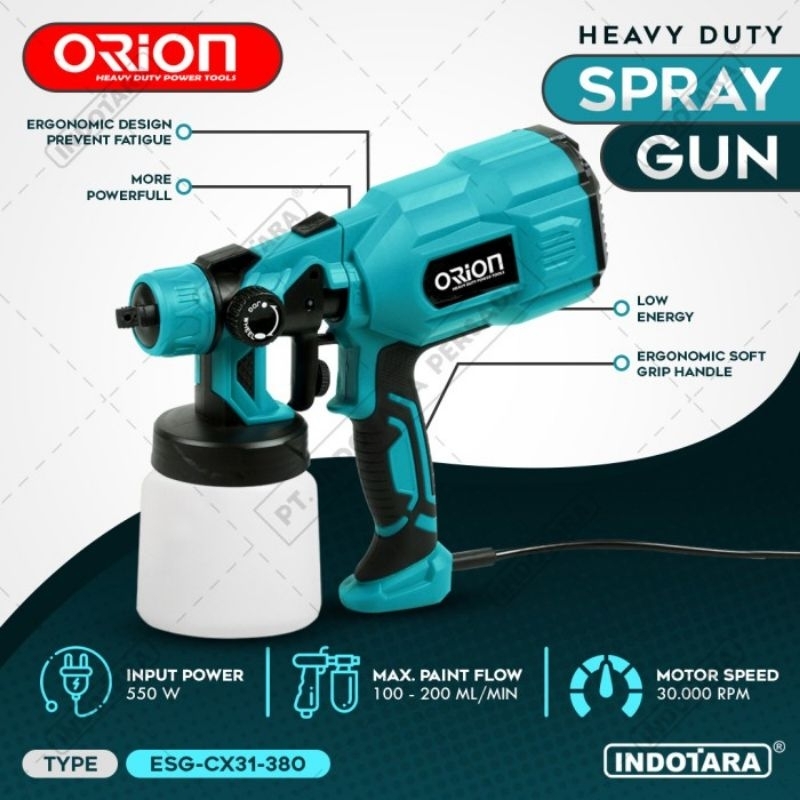 Jual ALAT SEMPROTAN CAT SPRAY GUN AIR DUST ORION ESG-CX31-380 FF626 ...