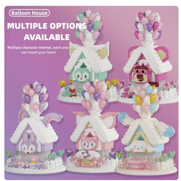 Jual Balloon House Block Mainan Balok Susun Kastil Building Block ...