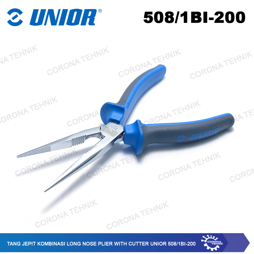 Jual Unior 508/1BI-200 - Tang Jepit Kombinasi Long Nose Plier With ...