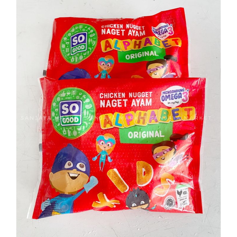 Jual So Good Chicken Nugget Alphabet 400gr | Shopee Indonesia