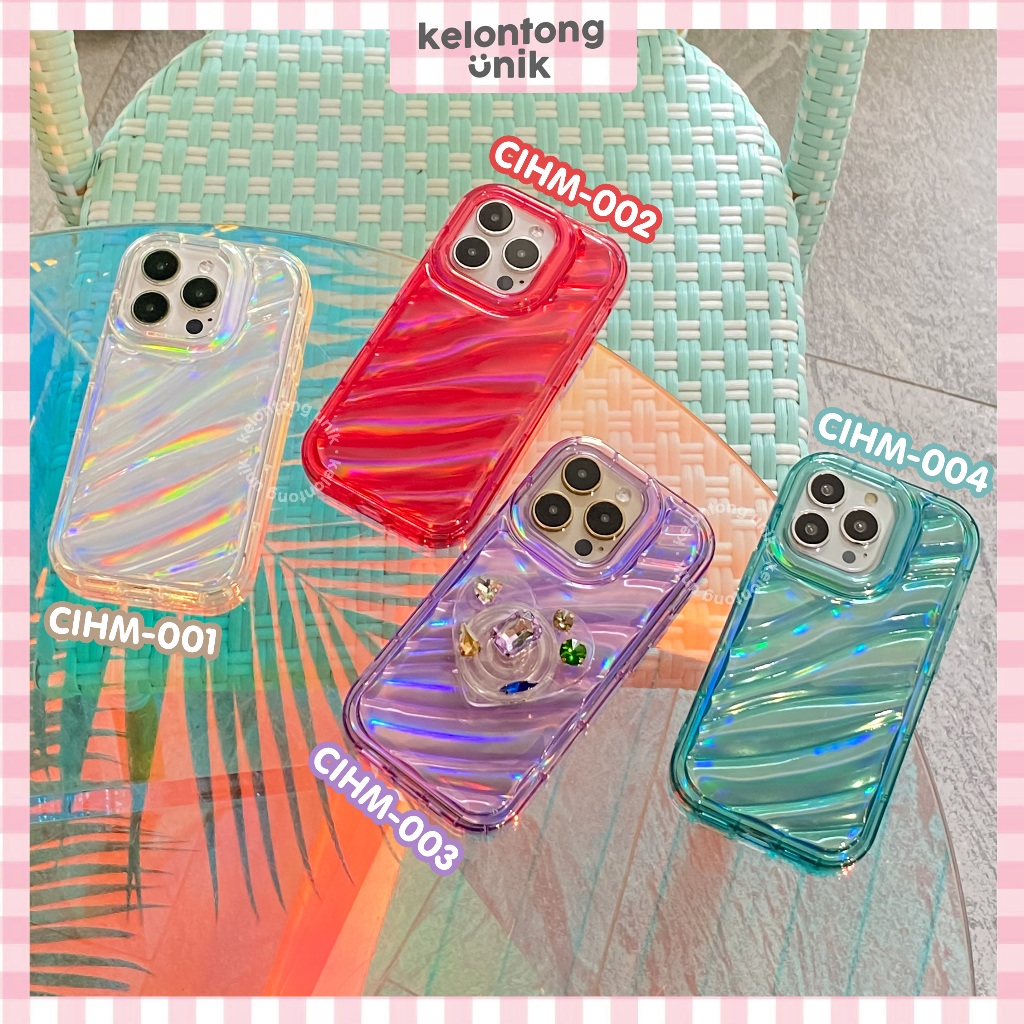 Jual KELONTONG UNIK | MAEVE Hologram Case with Gemstone Heart Griptok ...