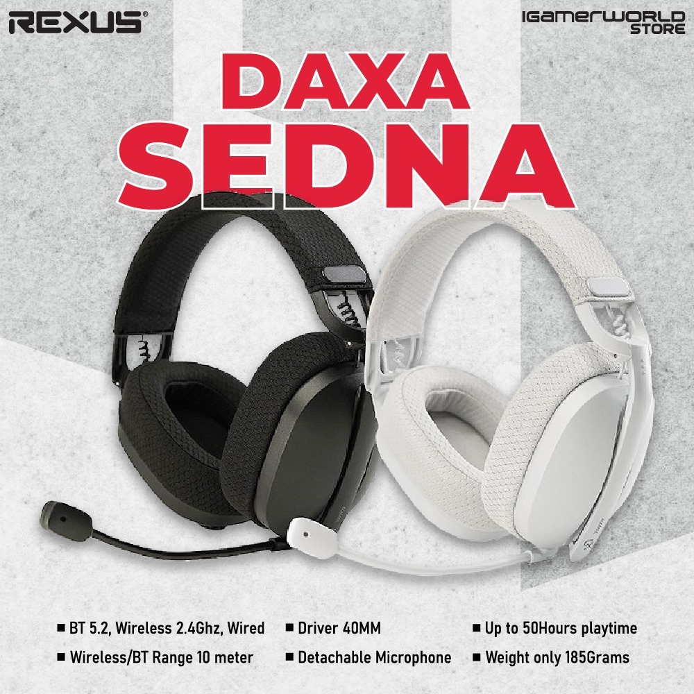 Jual Rexus Daxa SEDNA Wireless Three Connection Gaming Headset | Shopee ...