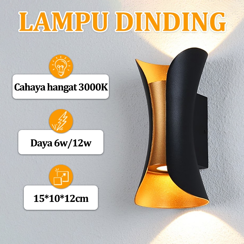 Jual 【COD】Lampu Dinding Outdoor Minimalis Aesthetic Modern Hias Tempel LED 4/6/8/10 Watt ...