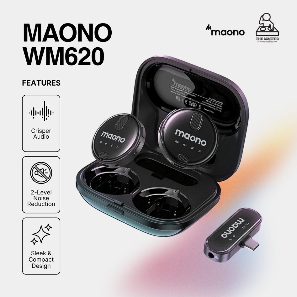 Jual Maono WM620 2 Channel Wireless Microphone USB Type C with Noise Reduction | Shopee Indonesia