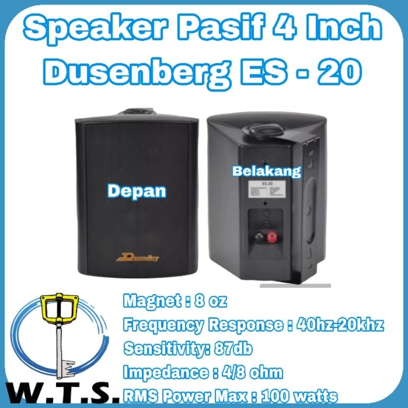 Jual Speaker Pasif Dusenberg 4 Inch ES 20 Include Bracket - 1 Pcs ...
